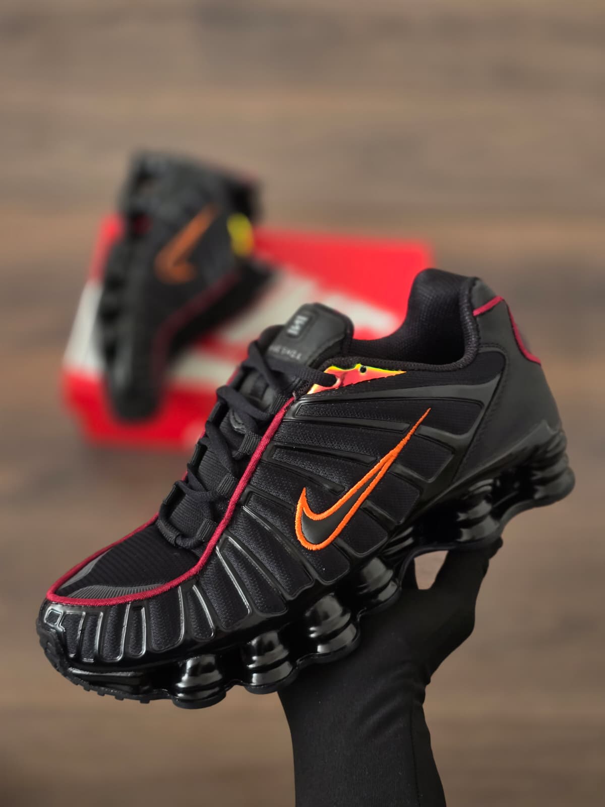 SHOX NEGRA LOGO NARANJA – 2fika & TietarShoes